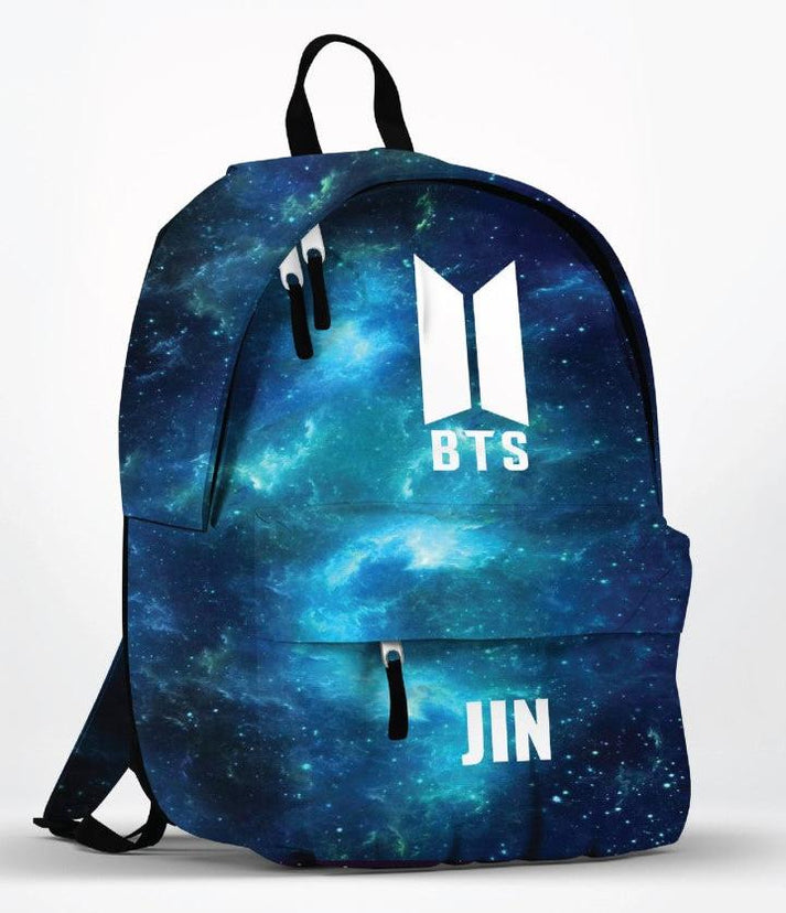 DB041 Blue Galaxy BTS Jin Allover Printed Backpack – Shop Verse
